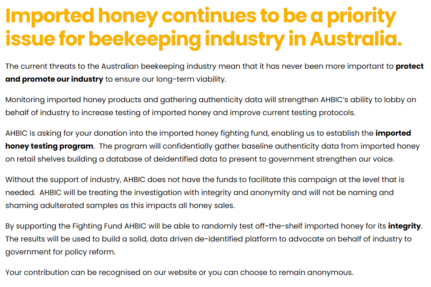Imported Honey Fighting Fund has Launched! - Australian Honey Bee ...